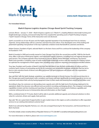 Mark-it Express | 3PL Services | Asset Based Trucking